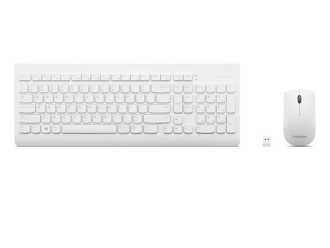 Buy Lenovo 510 Wireless Combo Keyboard And Mouse White In Qatar Digitalzone Trading Qatar