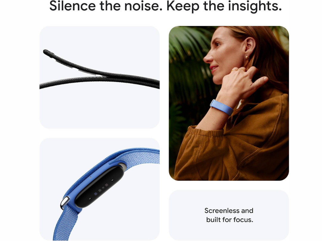 Google Fitbit Air Smart Fitness Tracker with AI Coaching - Fog ...